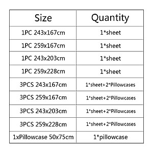 HASMI Bedding Set 3PCS Christmas Theme Soft Microfiber Bed Sheet Set 3D Printed Christmas Beding Set with Pillowcase Does Not Include Duvet Cover Full Bed Set (Color : Color 4, Size : 3PCS 259x167cm)