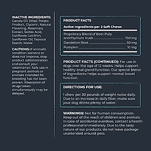 Mighty Paw Waggables Mighty Scoot (Made in USA) | Dog Digestive Support Anal Gland Chews. Dog Anal Gland Scoot for Dogs. Beet Pulp & Pumpkin Dog Fiber Supplements. Pet Bowel Gut Health (120 Count)