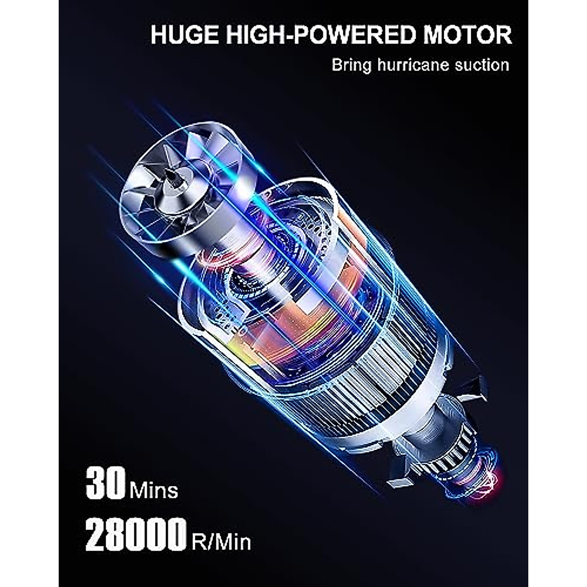 MELOHO Car Vacuum Cleaner High Power, Portable Handheld Vacuum Cordless Rechargeable with Fast Charge Tech, Huge Motor & Large-Capacity Battery, Powerful Wireless Hand Held Vacuum for Pets, Car, Home