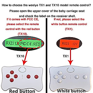 JIARUIXIN 2.4G Bluetooth Remote Control Transmitter Children's Electric Riding Toy Car Replacement Parts Red Button Remote Control