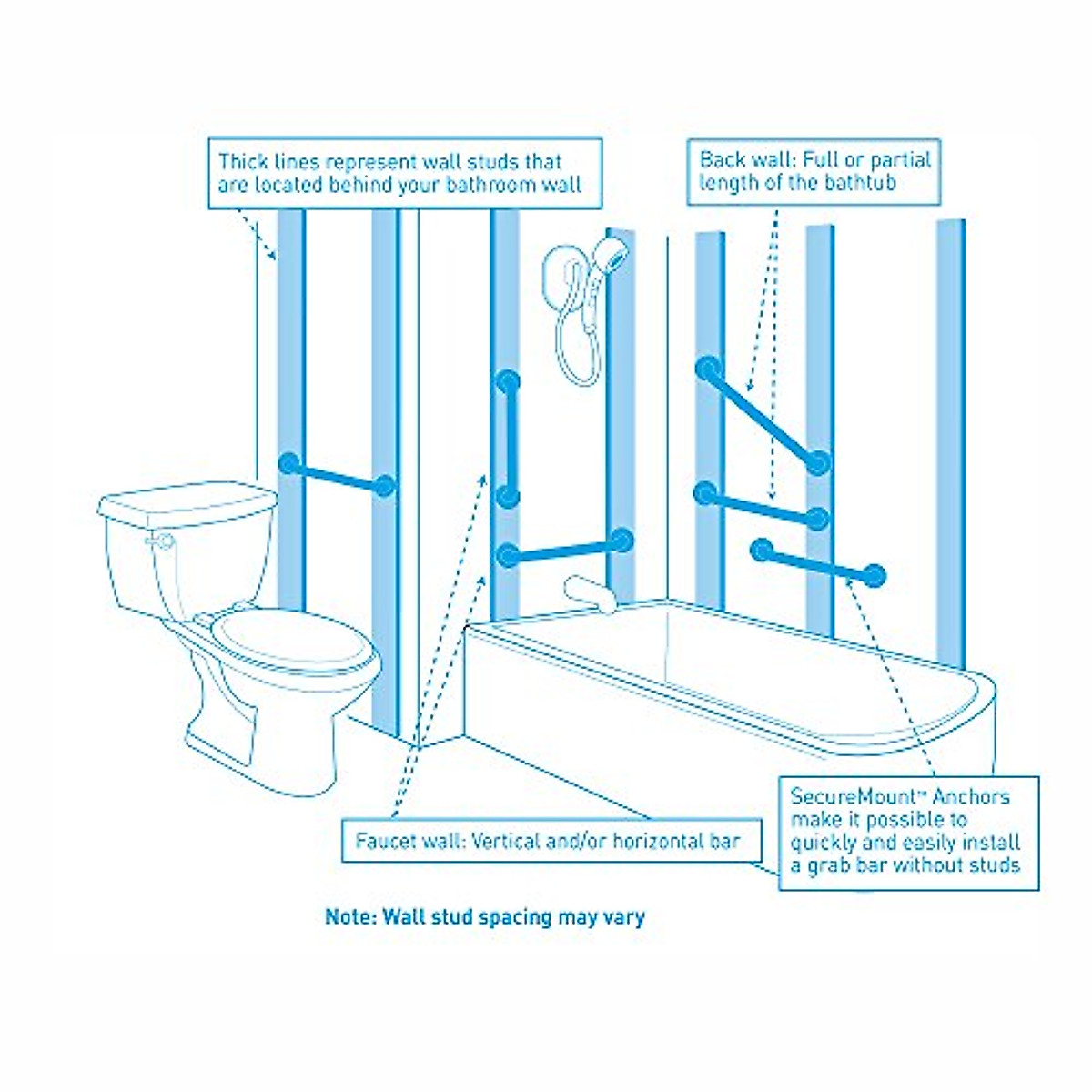 Moen LR8724D3GBN Home Care 24-Inch Grab Bar, Brushed Nickel