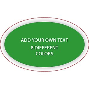 Choose Your Shape Custom Magnets | Personalized Gifts | Pick Your Own Color & Text | Create Refrigerator Locker Car Bumper Toolbox Magnets | Round Rectangle Square Oval Triangle Heart (Oval)