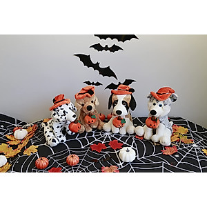 Plushland Halloween Pawpals 8 inches Puppy Dog Plush Stuffed Toy Comes with Hat and Halloween Jack O Lantern - Pumpkin for Kids on This Holiday (Labrador)
