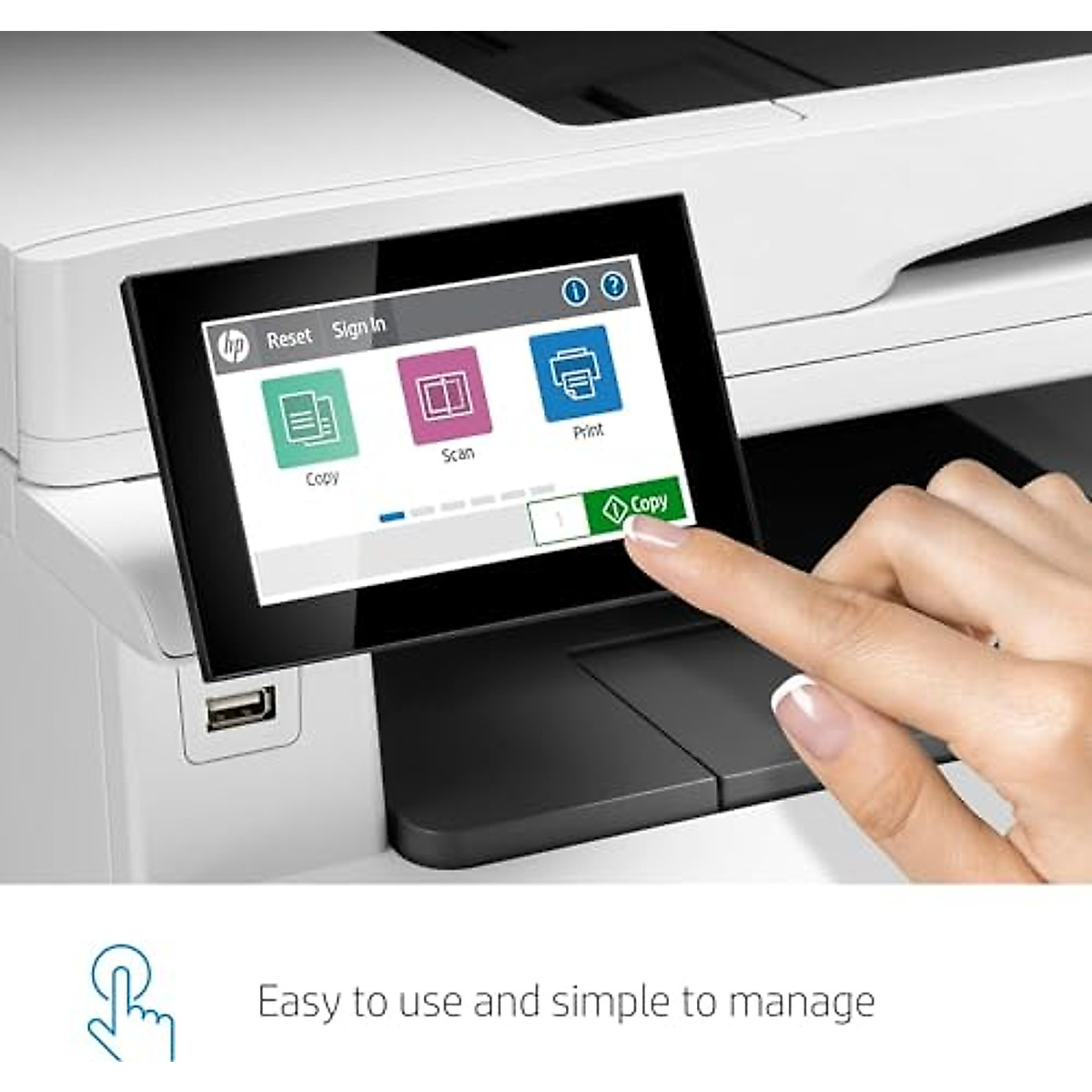 HP Color Laserjet Enterprise M480f Multifunction Duplex Printer (Renewed Premium)