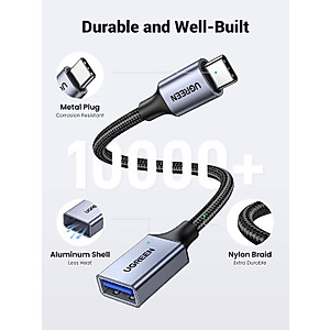 UGREEN USB C to USB 3.1 Gen 1 Adapter Type C OTG Cable USB C Male to USB Female Adapter USB A to USB C Charger Cable Compatible with MacBook Pro MacBook Air/Mini iPad Pro iPhone 13 Pro Samsung Galaxy