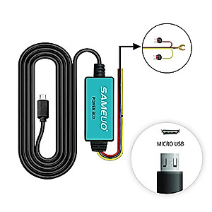 Car Dash Cam Hardwire Kit with Low Profile Micro3 Fuse Adapter Car Circuit Fuse Holder Compatible with SAMEUO U700 / U750 Car Video Recorder dash camera All Other Micro3 Fuse USB Port Device-11.5ft/3m