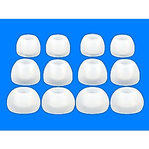 12pcs (TRS-W) 4S / 4M / 4L Replacement Ear Adapters Earbuds Ear Tips Compatible with AKG by Harman N20 N20U, N20 NC, N20 LT N40 K3003i K324P K321 K330 K340 K350 K374 K375 K390 K391 NC, Q350 Earphones