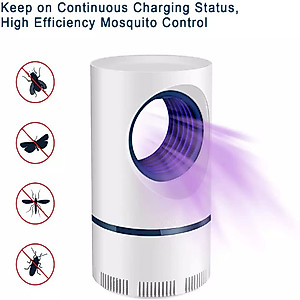 Electric Mosquito & Fly Killer, Mosquito Killer Trap, Bug Zapper, Child Safe, White, Mosquito Trap Outdoor and Indoor, Patio (White)