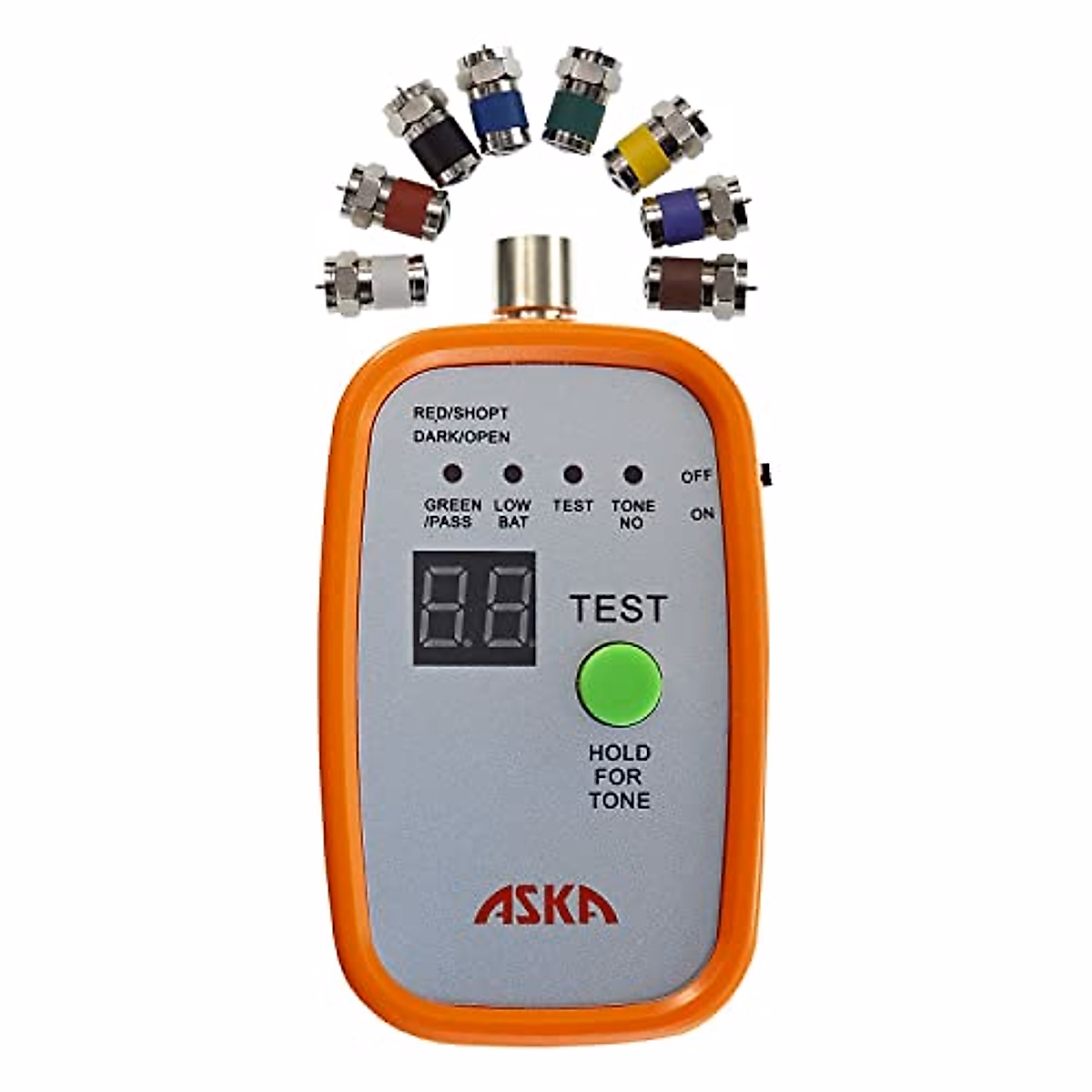 8-Way TV Coax Cable Mapper Locator Toner Tracer Finder Kit with Case, with 2 RJ-45 Connectors