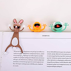 Cute Book Marks, Funny 3D Animal Bookmark Reading Gift Stationery Gift for Kids Student