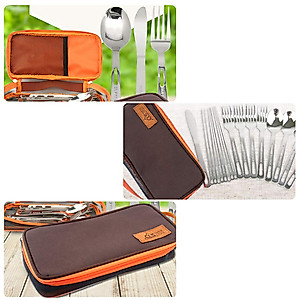 YARNOW Flatware Tableware Bag Barbecue Cookware Drain Pouch Cutlery Utensil Drain Storage Organizer for Outdoor Travel Picnic Camping