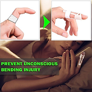 Reppkyh Big Finger Splints, Mallet Brace Large Size Plastic Support, Immobilizer Joint Protection Injury Finger,osteoarthritis, and pain (1 Set(3Pcs)), White Splints