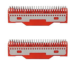 GAMMA+ Replacement Set of 2 Red Forged Cutter Blades fits Gamma+ Absolute Zero and Prodigy Foil Shavers