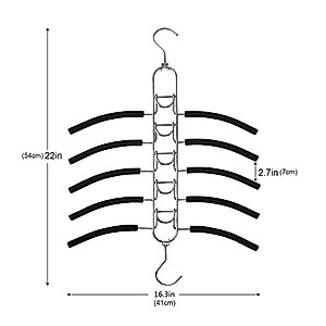 Koobay Multifunctional Adult Clothes Rack,5 in 1 Duty Space Saving Clothes Metal Hanger,Heavy Duty Metal Blouse Hanger Closet Storage Organizer for Coat Suit Jacket Sweater Skirt Shirt Pants (4)