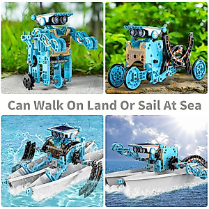 Lucky Doug 12-in-1 STEM Solar Robot Kit Toys Gifts for Kids 8 9 10 11 12 13 Years Old, Educational Building Science Experiment Set Birthday for Kids Boys Girls