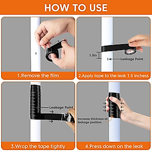 20FT Self-Fusing Silicone Tape Heavy Duty Waterproof Tape for Leaks Silicone Tape Plumbing Leak Repair Electrical Tape Insulation Tape for Heavy Duty Hose Leak, Cable Winding Insulating, Handle Wrap