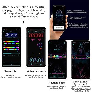 Keledz Multi-Language Bluetooth LED Smart Cap, Customized Bluetooth Hat Mobile APP Control Editing LED Display Hat Led Lamp Word (Text, Music, Image, Drawing) for Party Club Christmas Halloween