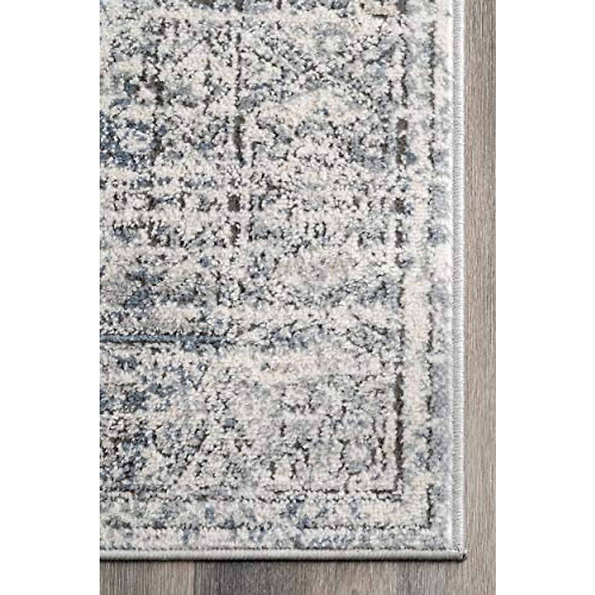 nuLOOM Jayla Barbed Iris Medallion Area Rug, 6' 7" x 9', Blue