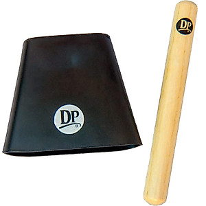 DP Music 4 Inch Metal Cow Bell Noise Maker with Beater - Cowbell for Sporting, Football Games, Events - Percussion Musical Instrument