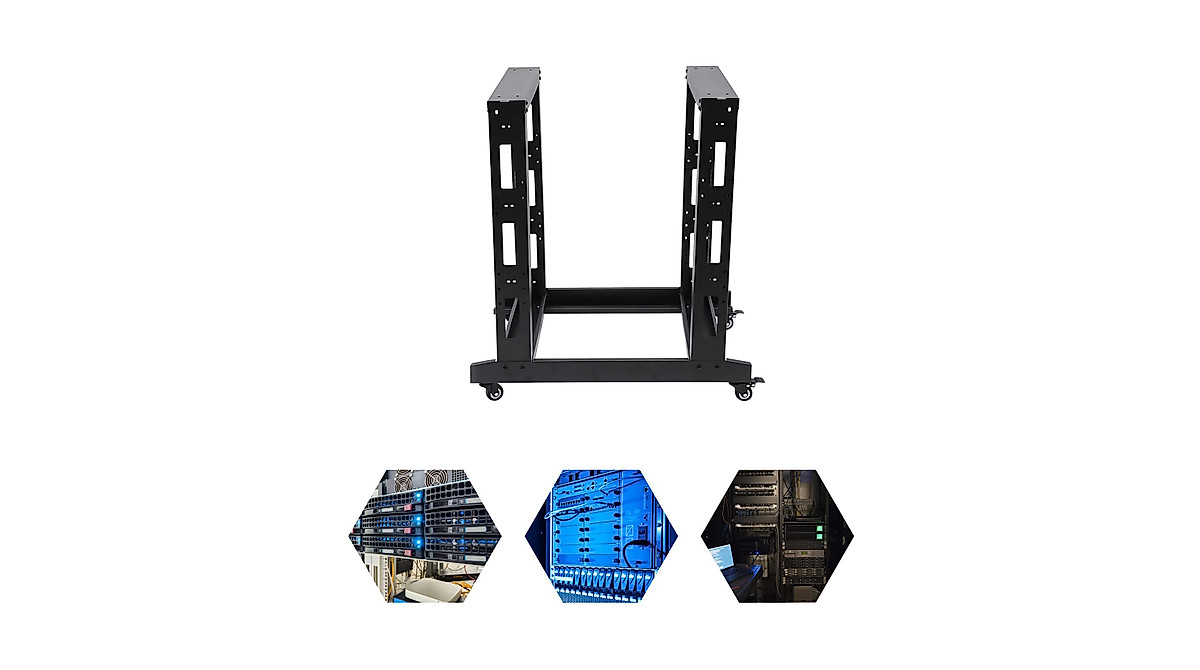 15U Rolling Server Rack - Durable & Space-Saving Design
