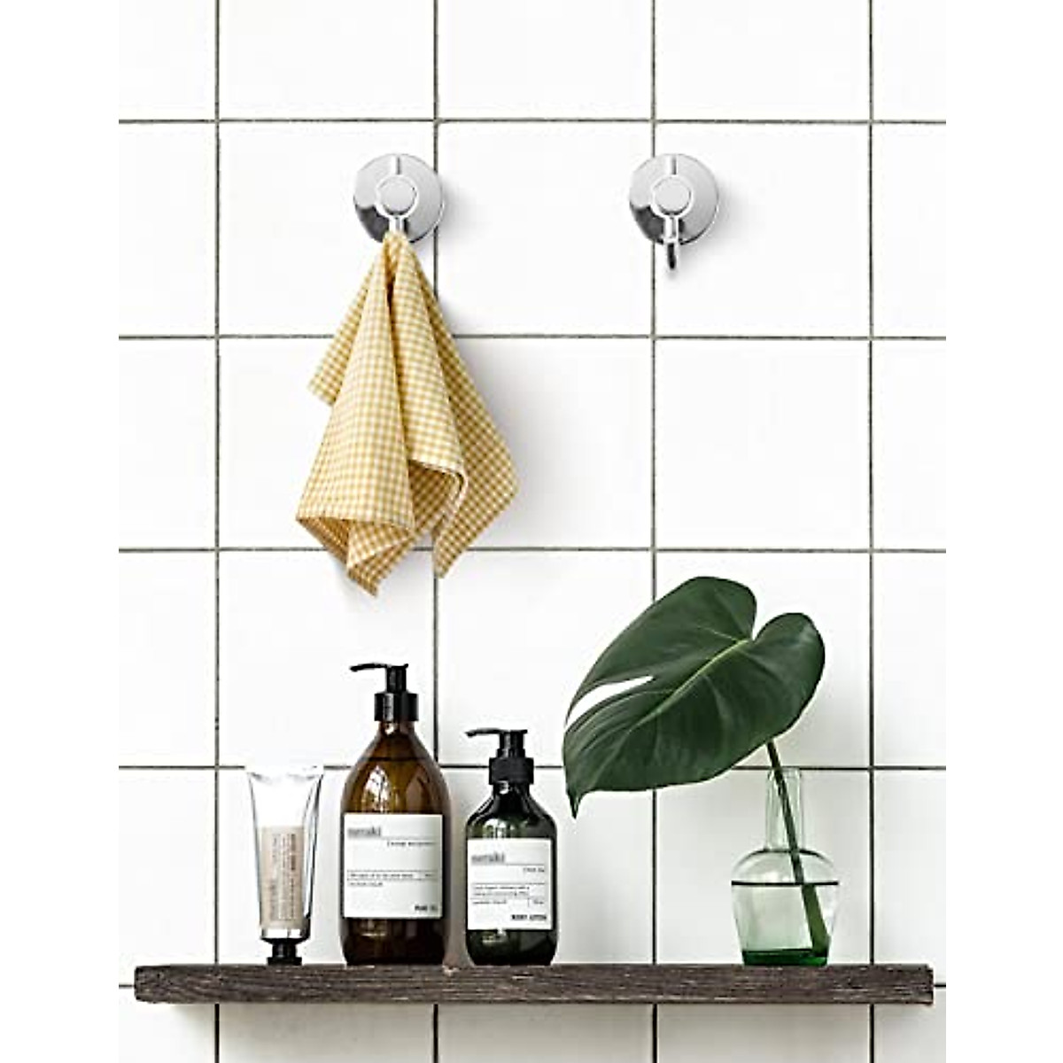 BnmxTek Towel Hooks for Bathroom, Bath Towel Hooks 2 Packs, Wall Towel Hanger Coat Robe Hooks Heavy Duty for Bathrooms/Bedrooms/Kitchen/Garage/Hotel,Silver, SUS304, Wall Mounted