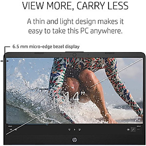 HP Stream Laptop 2023 Newest 14" HD Display, Intel Celeron N4120 Processor, 4GB RAM, 64GB EMMC, ‎Intel UHD Graphics 600, Webcam, Wi-Fi, Bluetooth, Windows 11 Home in S Mode