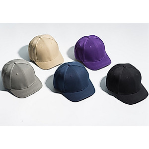 CLAPE Baseball Cap Short Brim Cotton Twill Cap Trucker/Baseball Style Cap Black