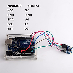 Stemedu 5PCS GY-521 6 DOF mpu6050 Accelerometer Sensor Module MPU-6050 3 Axis Gyroscope 3 Axis Acceleration 16 Bit IIC I2C Breakout Board for Arduino
