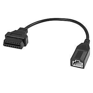 X AUTOHAUX OBD2 Diagnostic Female Connector Cable for Honda - 3 Pin to 16 Pin 27.5cm