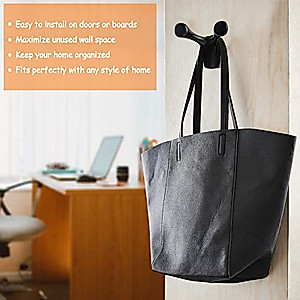 MTZRFLL 6 Pack Black Wall Mounted Coat Hooks, Wall Hooks with 65lb max, Heavy Duty Decorative Hardware Metal Hooks with Screws for Bathroom Kitchen Entryway Office