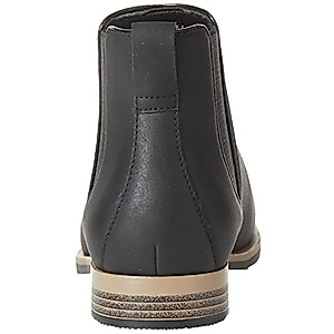 Amazon Essentials Men's Chelsea Boot, Black Faux Leather, 11