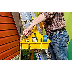 Jokari Universal Rotating Ladder Tray. Hold Tools, Nails, Screws, Paint, Brushes and Accessories. Hook 3 Bucket Shelf On Any Rung For Auto Storage Platform. Little Attachment Caddy, Giant Benefits