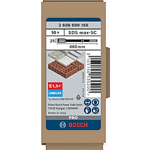 Bosch 2608690166 25 x 400 mm SDSmax Self-Sharpening Flat Chisel