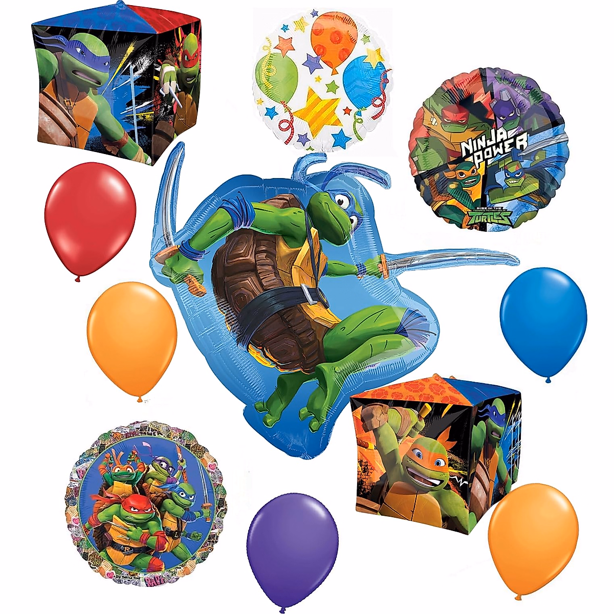 Anagram TMNT Party Supplies Birthday Cubez Balloon Bouquet Decorations