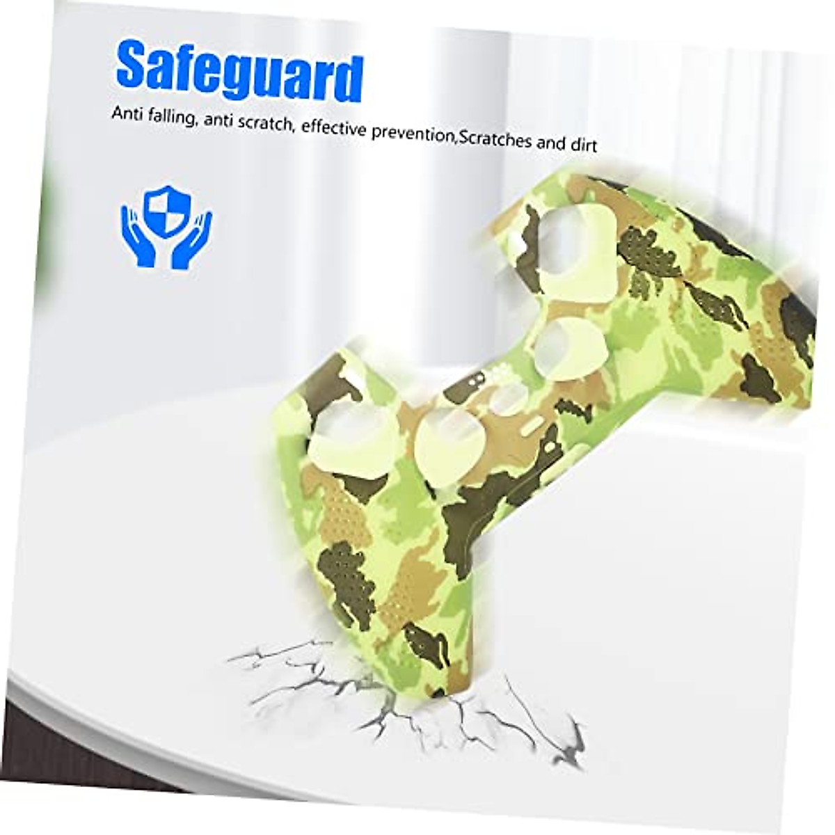 SOLUSTRE Protector Conter Green Handle Silicone Protection Light Game Cover Protective Gamepad Pad Case Grip