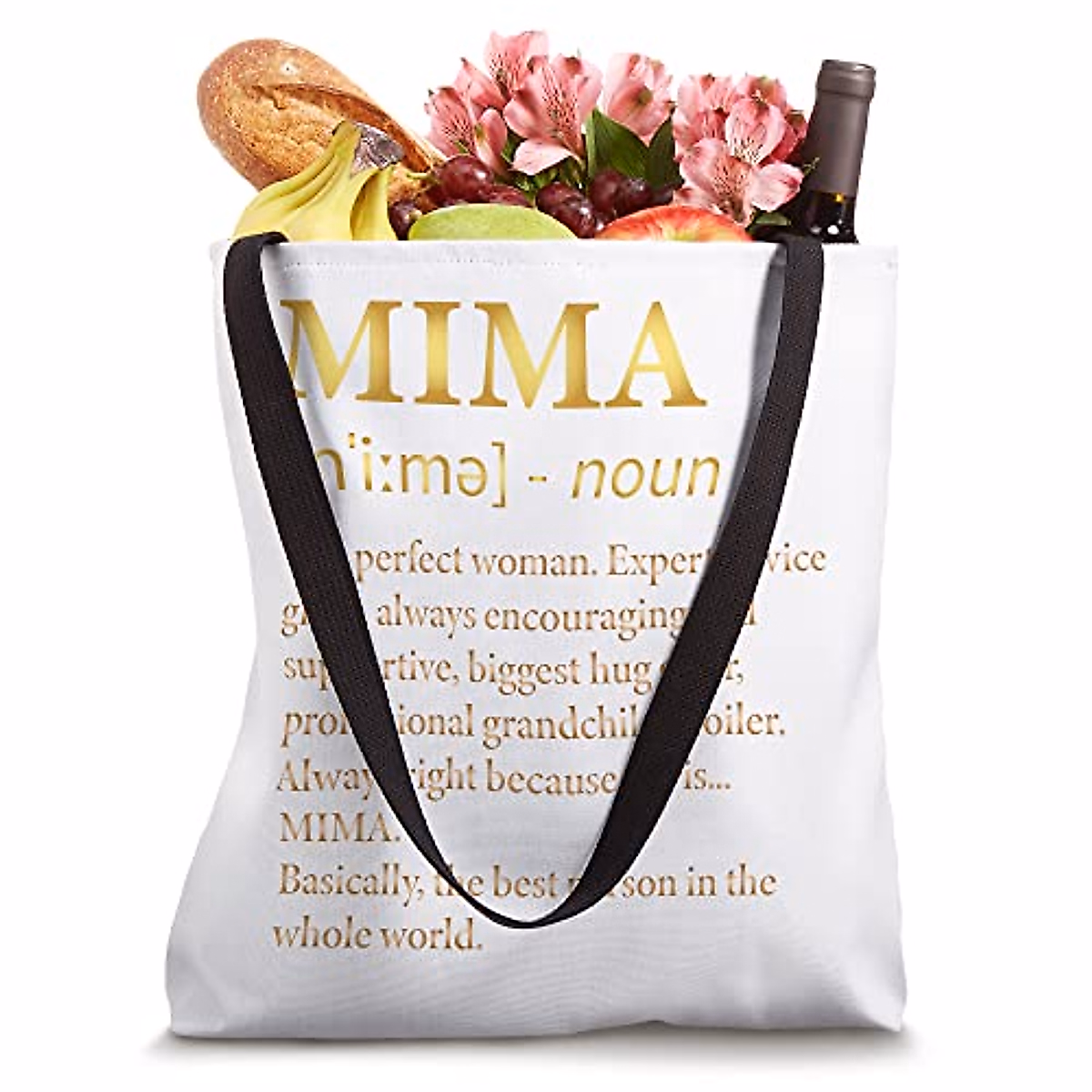 Mima Definition Grandma - Funny Grandmother Tote Bag