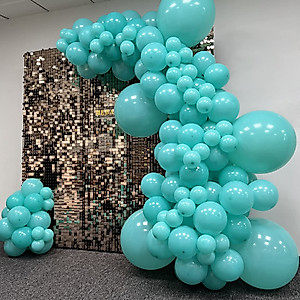 MEBAY 100 Pcs Teal Blue Balloons Different Sizes 18 12 10 5 Inch Party Balloon Garland Arch Kit for Birthday Wedding Baby Shower Graduation Halloween Anniversary Bride Party Decoration