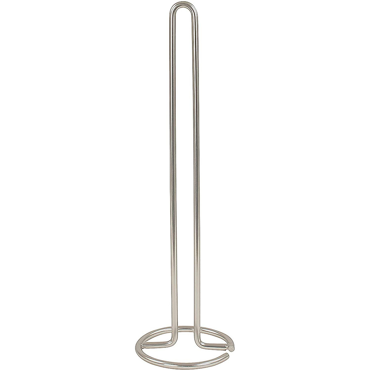 Spectrum Euro Toilet Tissue Holder (Satin Nickel) - Free-Standing Toilet Paper Roll Reserve & Storage for Bathroom