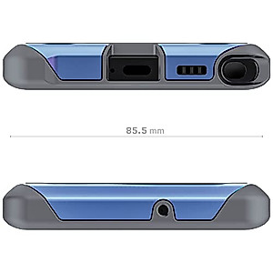 Ghostek ATOMIC slim S22 Ultra Phone Case with Clear Back, Iridescent Aluminum Bumper and S-Pen Stylus Cutout Shockproof Phone Cover Designed for 2022 Samsung Galaxy S22 Ultra 5G (6.8 Inch) (Prismatic)