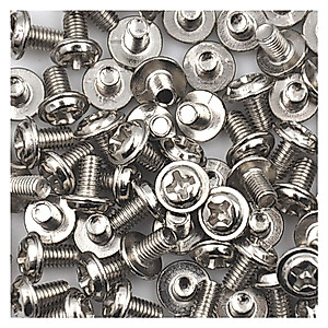 OPYTR Screw Anchors 100Pcs M3 Screw PC Case Hard Drive Precision PSU 6/32" Hex Screws for Computer Floppy DVD ROM Motherboard M3X5 5mm Anchors