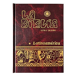 La Biblia Catolica Latinoamericana Letra Grande Edicion Cartone en Español con Señalador Biblico - The Latin American Catholic Bible Spanish Edition with Bookmarks (Red)