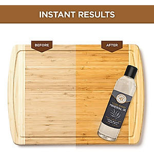 Mineral Oil for Cutting Board - 8oz Food Grade Mineral Oil, Butcher Block Oil to Maintain Wood Cutting Board Conditioner, Protects and Restores Wood, Bamboo, and Teak Cutting Boards and Utensils