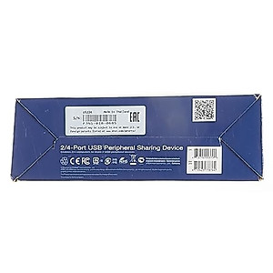 ATEN US224 2 x 4 USB 2.0 Peripheral Sharing USB Switch 2 Computers Share 4 Devices Simple Remote Port Selector Included Supports Optional USB Power Adapter - Windows Mac Linux