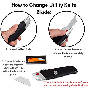 Internet's Best - Utility Knife - Premium & Classic Box Cutter, Retractable Razor