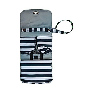 LillyBit Uptown Diaper Clutch (Black and White Stripes)