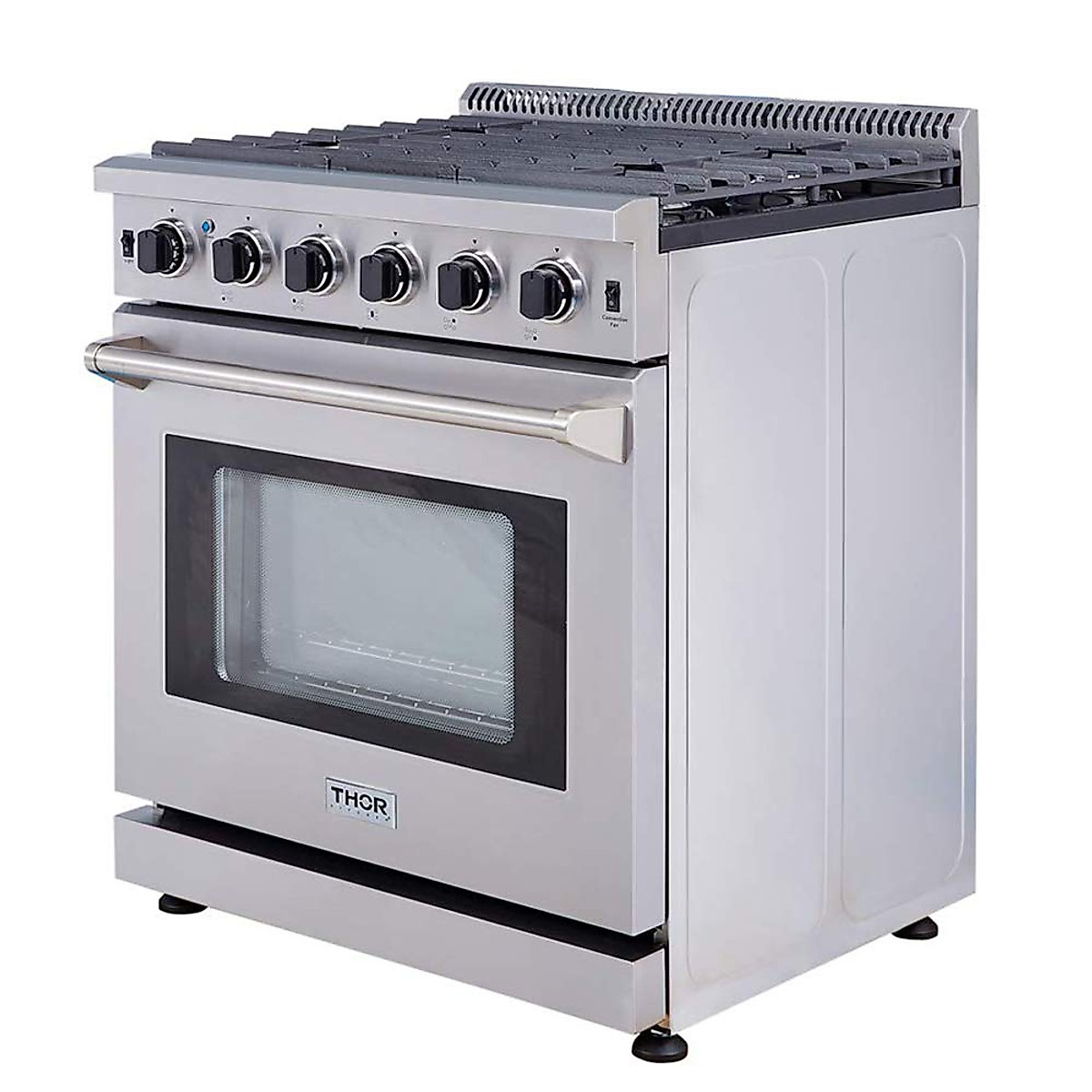 THOR Kitchen Freestanding Professional 30-Inch Gas Range in Stainless Steel - Model LRG3001U