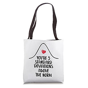 Funny School Psychologist Psychology Statistician Valentines Tote Bag
