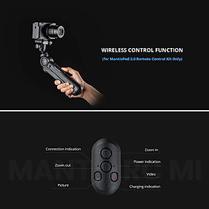 PGYTECH MANTISPOD 2.0 Bluetooth Mini Camera Vlogging Tripod Small Travel Flexible DSLR Pocket Stand Video Vlog Desktop Shooting Selfie Mount with Remote Control