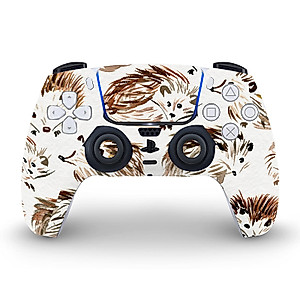 Head Case Designs Officially Licensed Cat Coquillette Hedgehogs Art Mix Matte Vinyl Faceplate Sticker Gaming Skin Case Cover Compatible with Sony Playstation 5 PS5 Disc Console & DualSense Controller