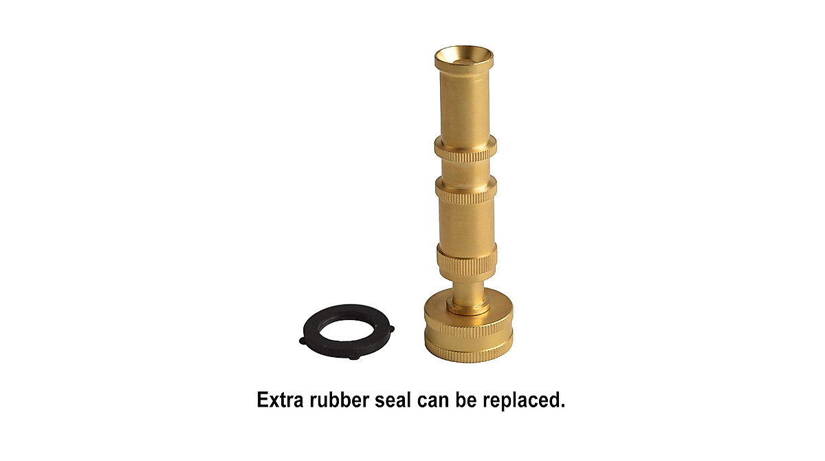 HYDRO MASTER Heavy Duty Brass Hose Nozzle for All Needs